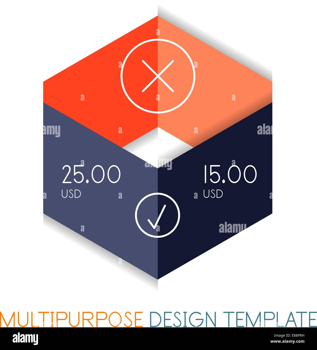 Paper geometric shape multipurpose design template Stock Vector Image ...