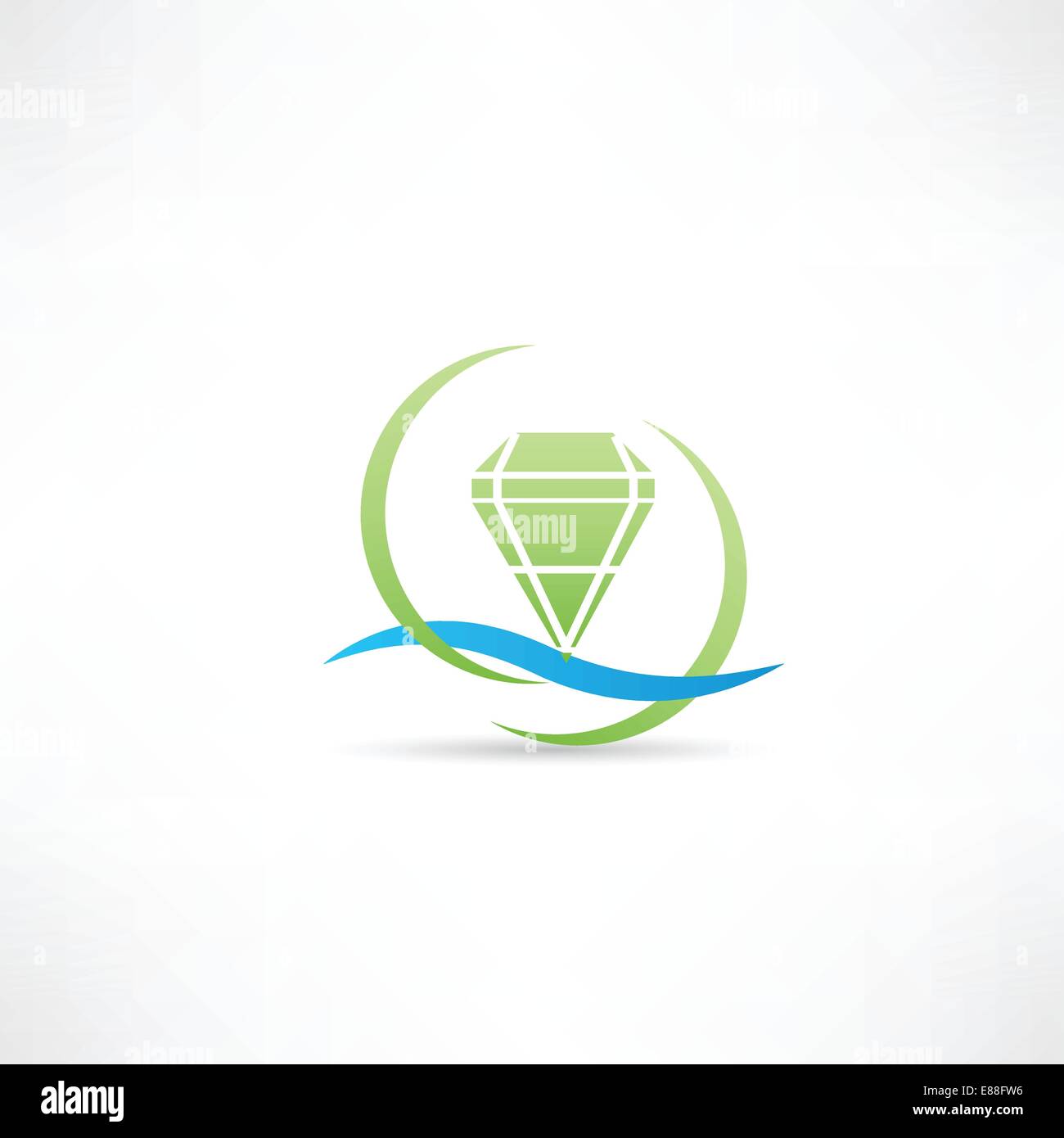 green diamond icon Stock Vector Image & Art - Alamy