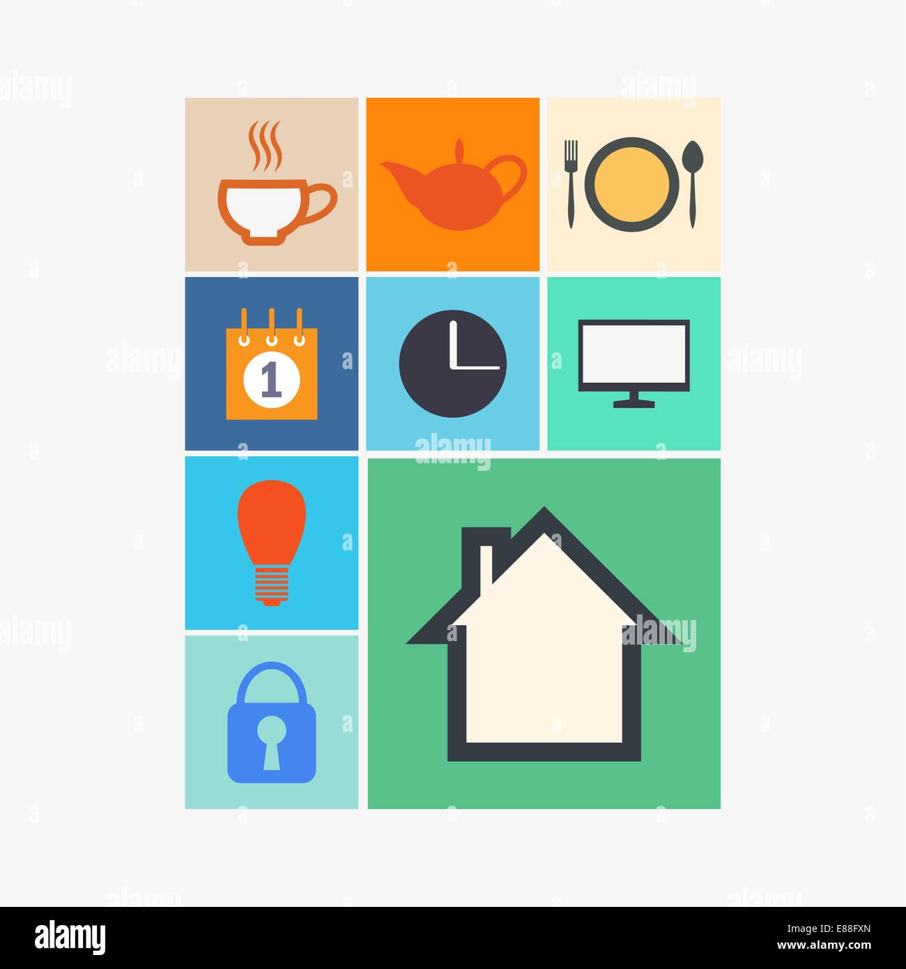 House icons set home Stock Vector Images - Alamy