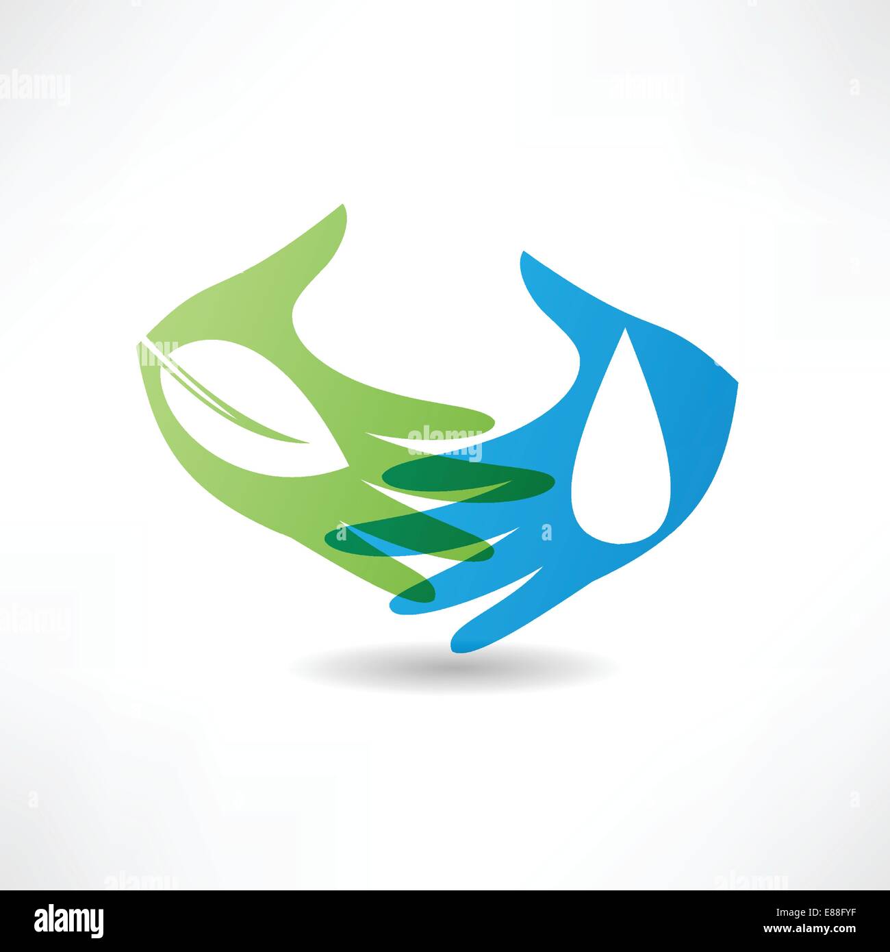 eco concept hand and water icon Stock Vector Image & Art - Alamy