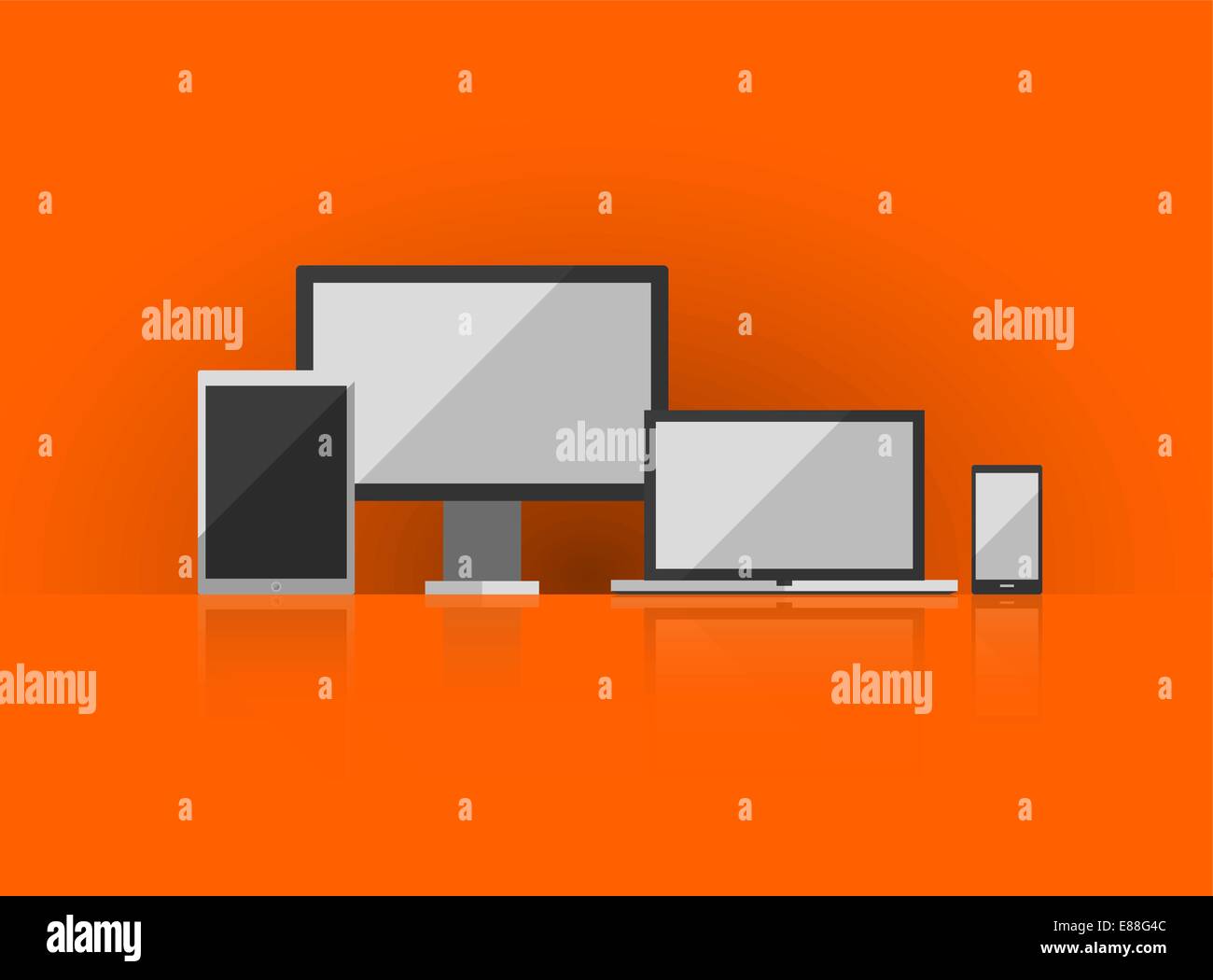 Vector responsive ui flat design concept. Can be used for business ...