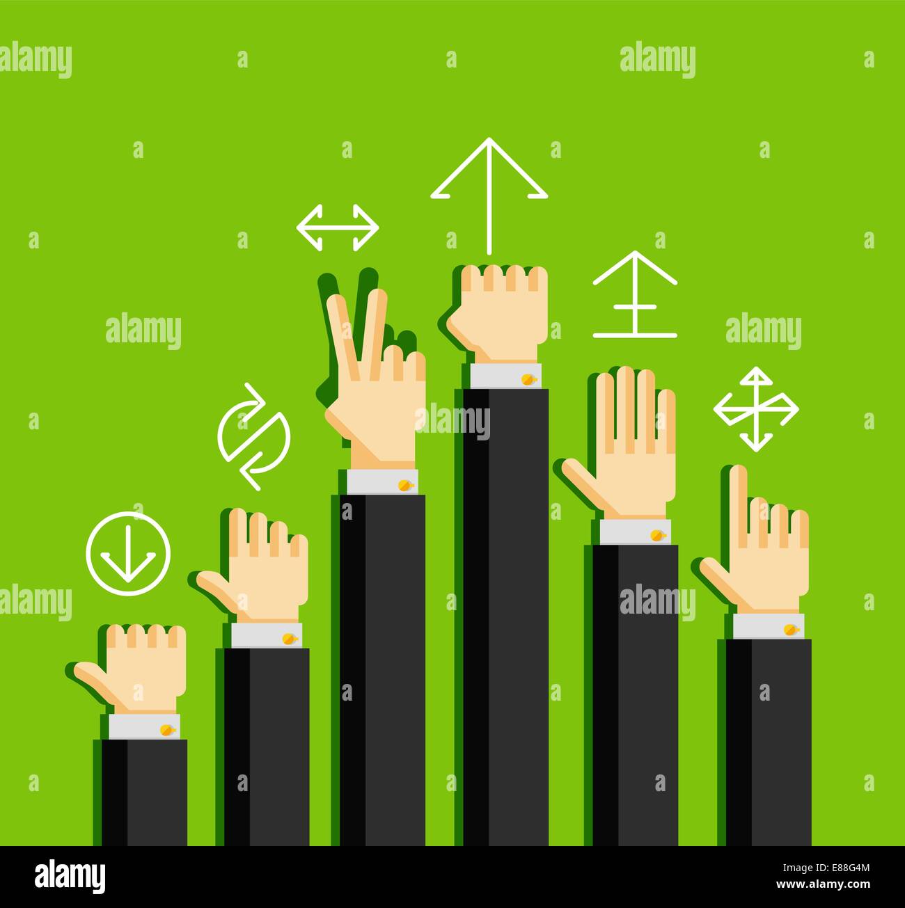 Businessman's hands, gestures. Can be used for demonstration ...