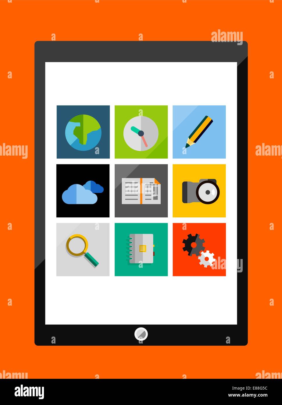 Tablet apps symbol Stock Vector Images - Alamy