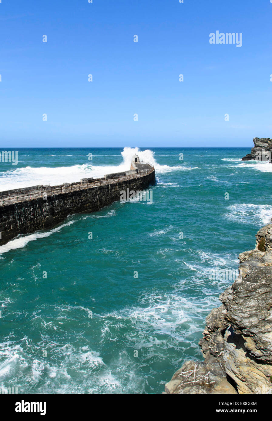Portreath Harbour Cornwall High Resolution Stock Photography and Images ...