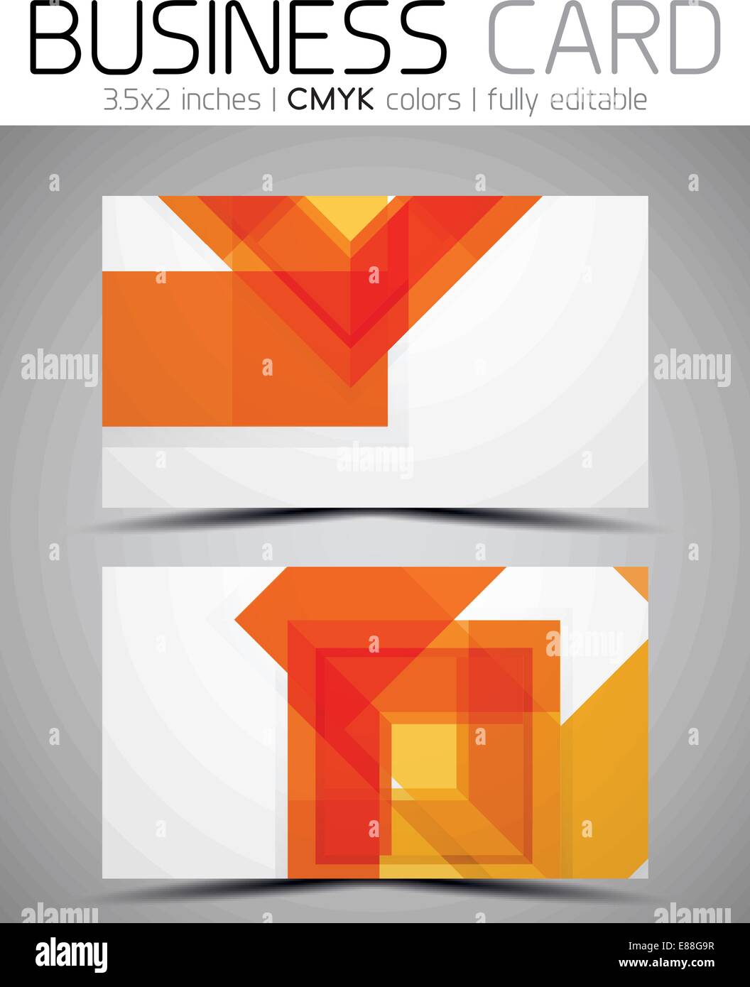 Vector business card design template - colorful geometric shapes. CMYK ...