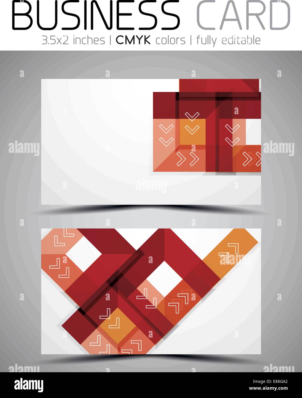 Vector business card design template - colorful geometric shapes. CMYK ...