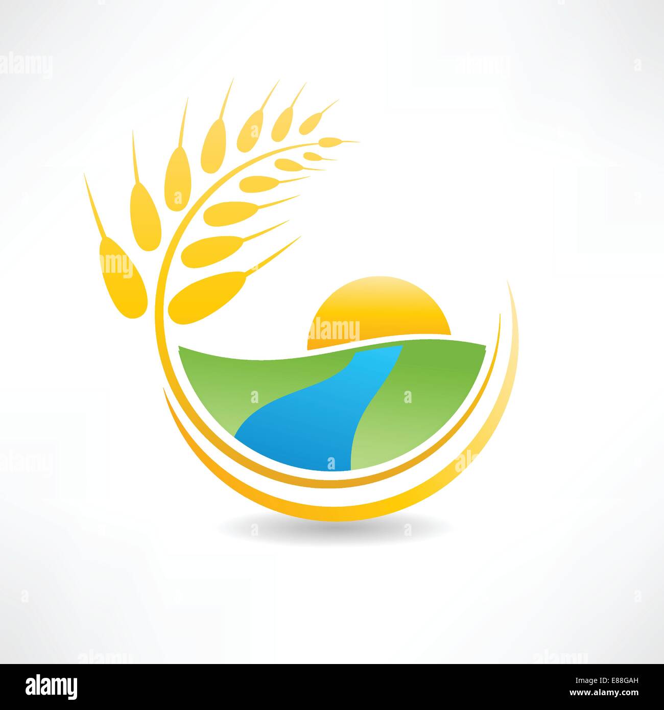 Crop farming field detail Stock Vector Images - Alamy