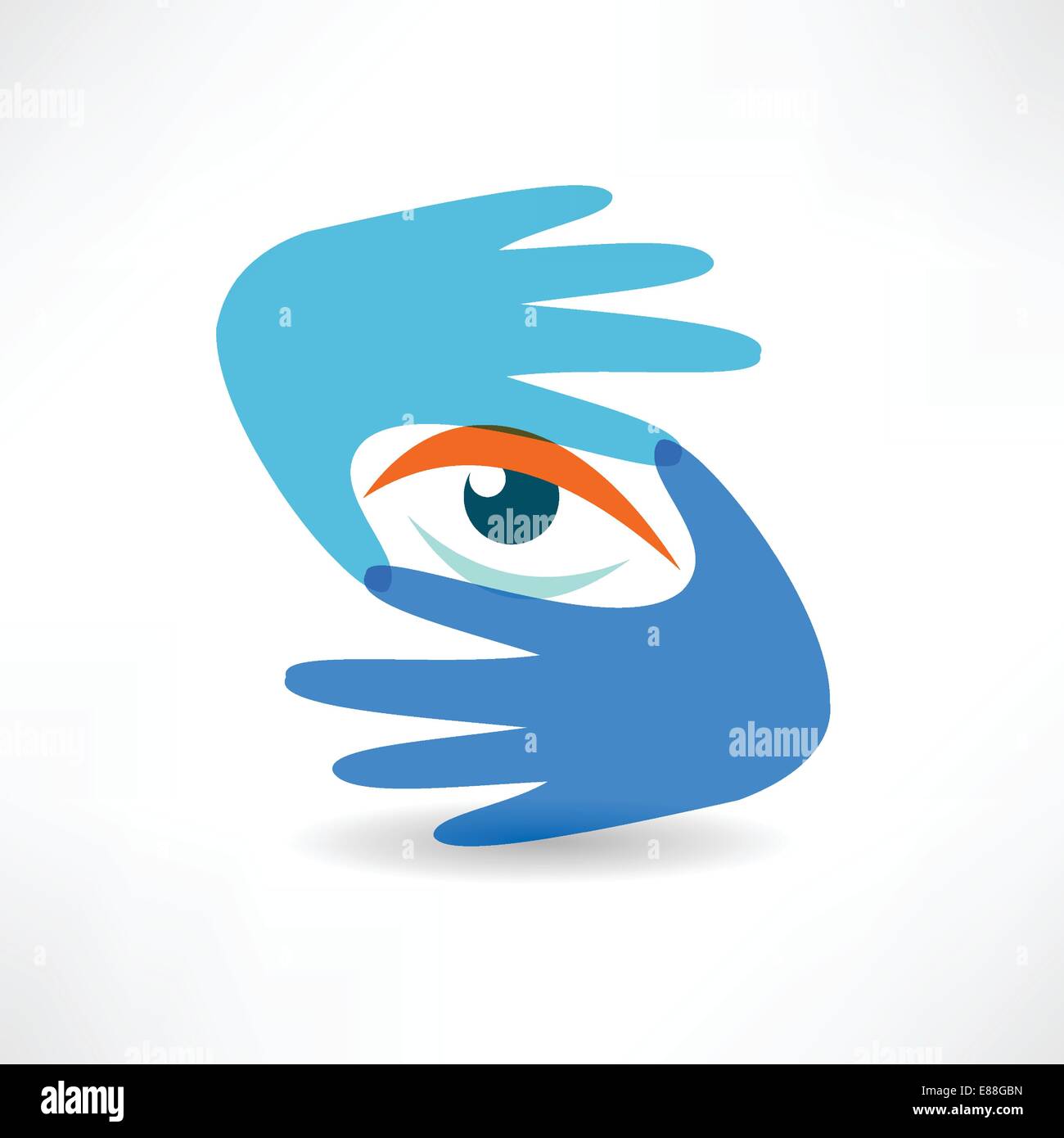 Eye hand abstraction icon Stock Vector Image & Art - Alamy