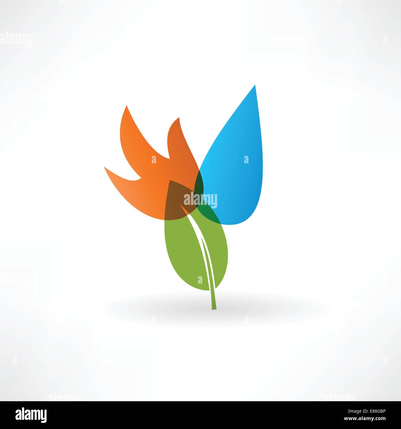 Rain drop yellow leaf Stock Vector Images - Alamy