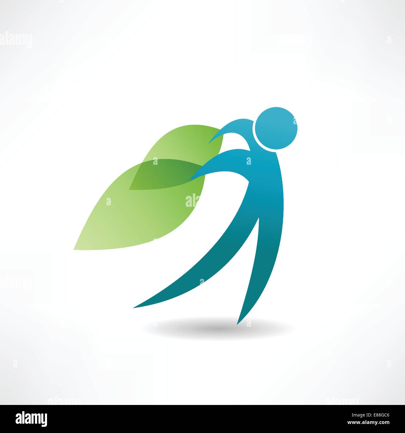 eco man abstraction icon Stock Vector Image & Art - Alamy