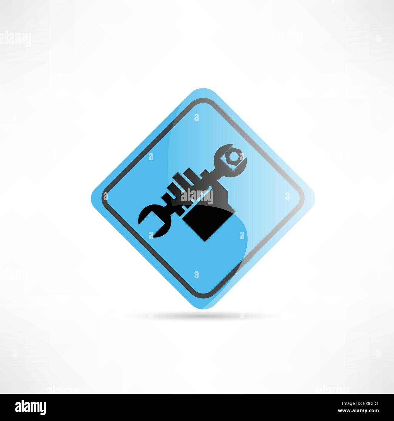 Hand repair blue sign icon Stock Vector Image & Art - Alamy