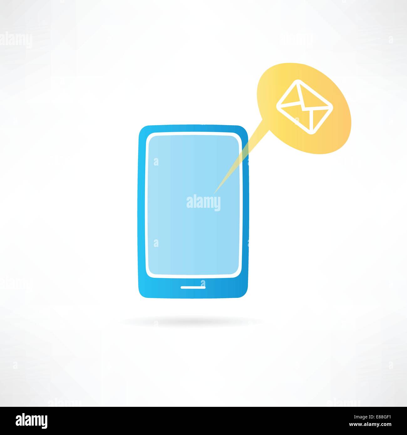 mobile phone with a message on the display Stock Vector Image & Art - Alamy