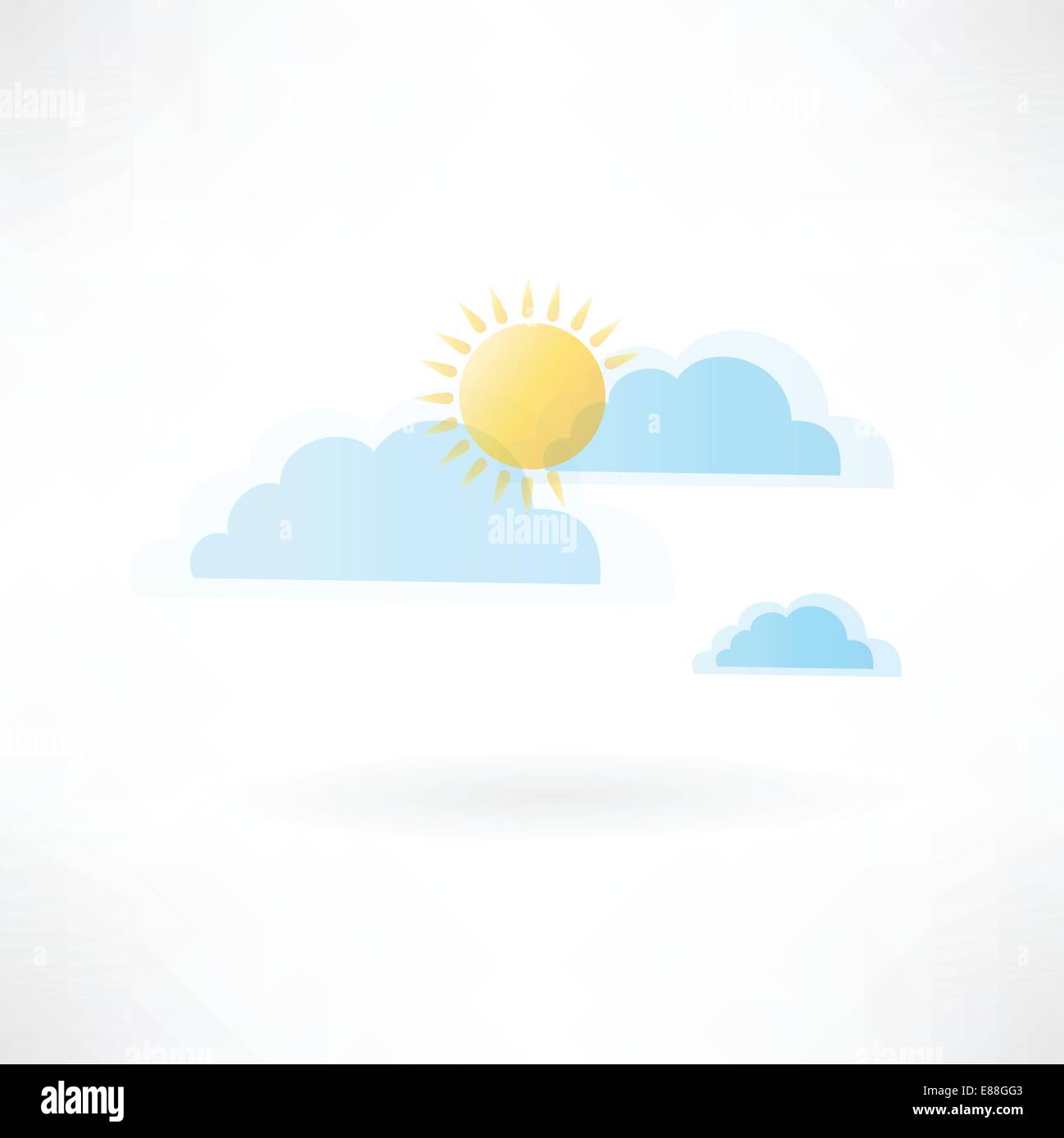 Cloudy day sun color Stock Vector Images - Alamy