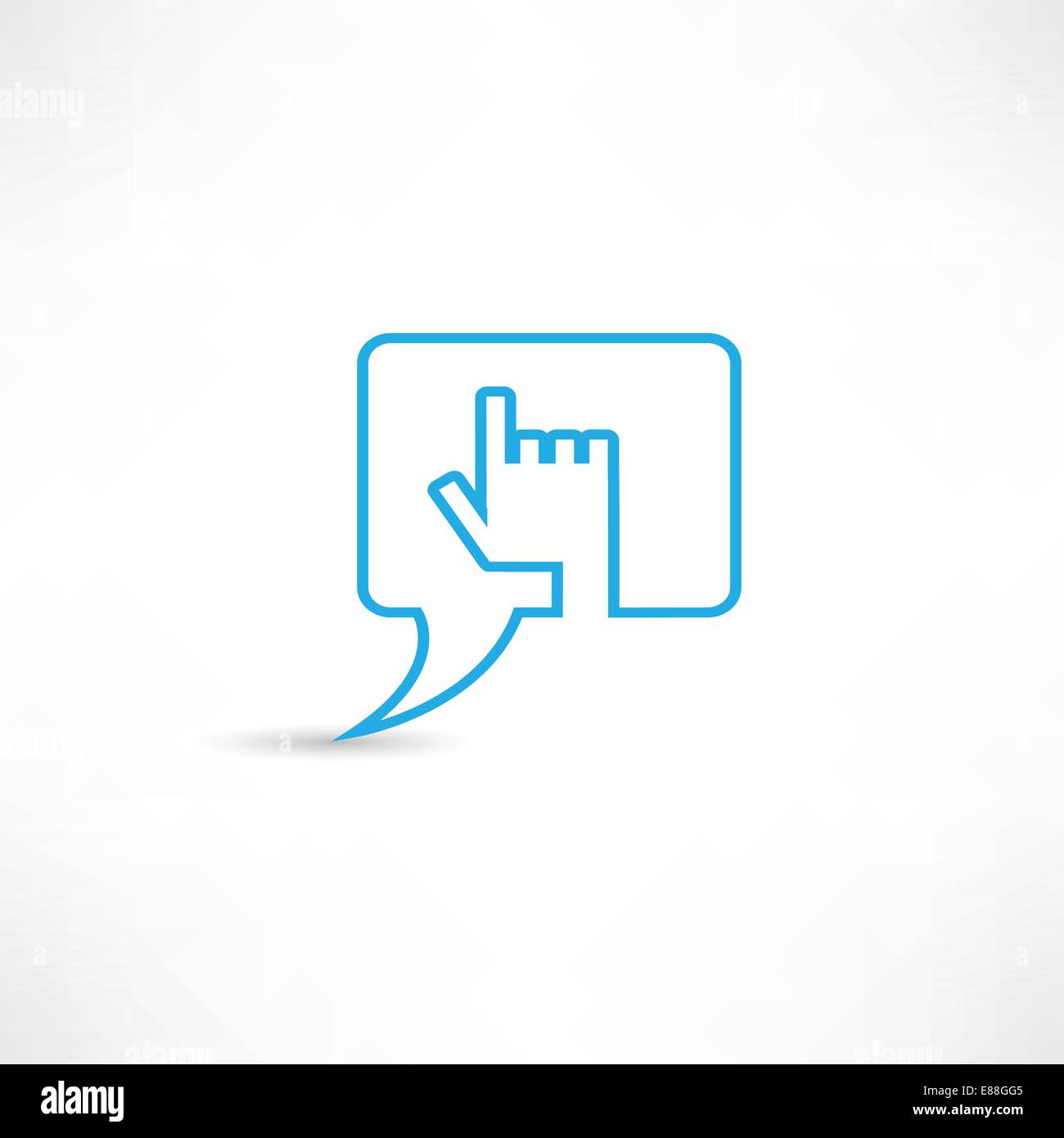 Hand speech bubble icon Stock Vector Image & Art - Alamy