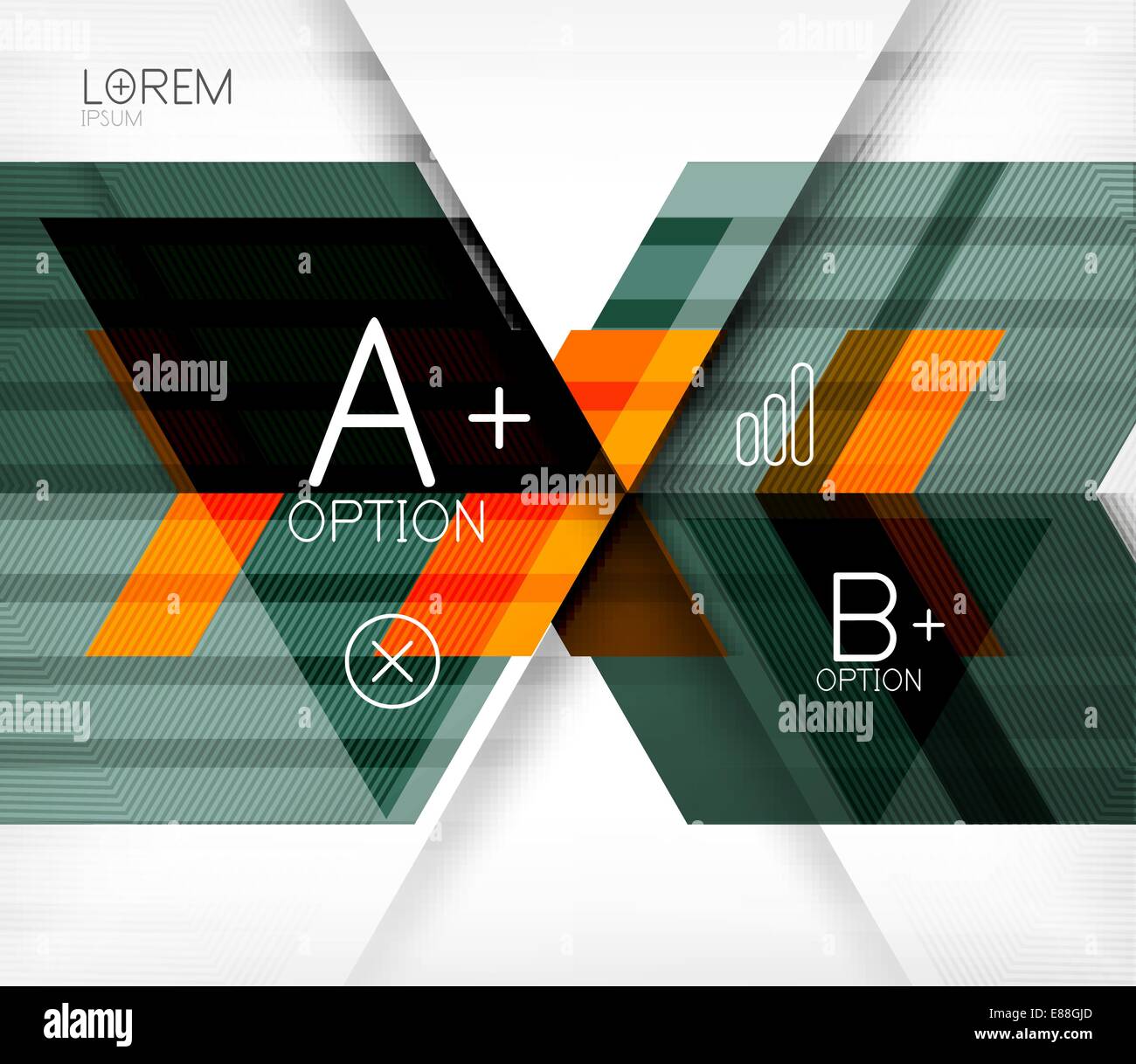 Blocks geometric abstract background with infographic options Stock ...