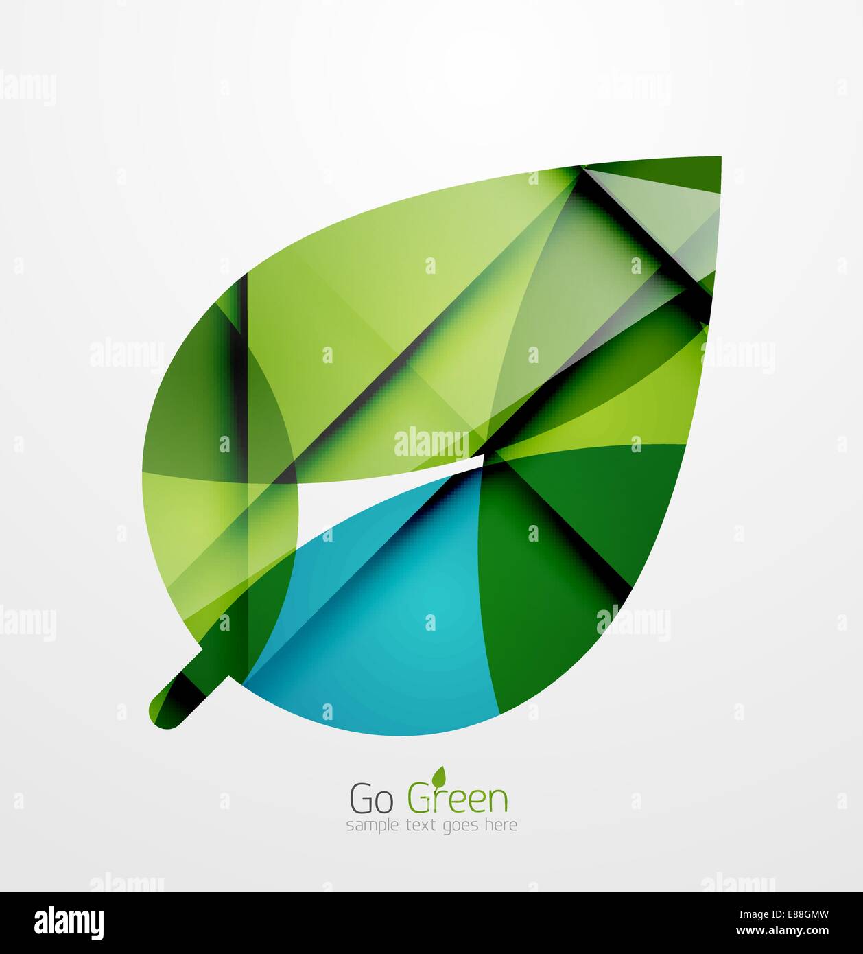 Abstract green leaf concept Stock Vector Image & Art - Alamy