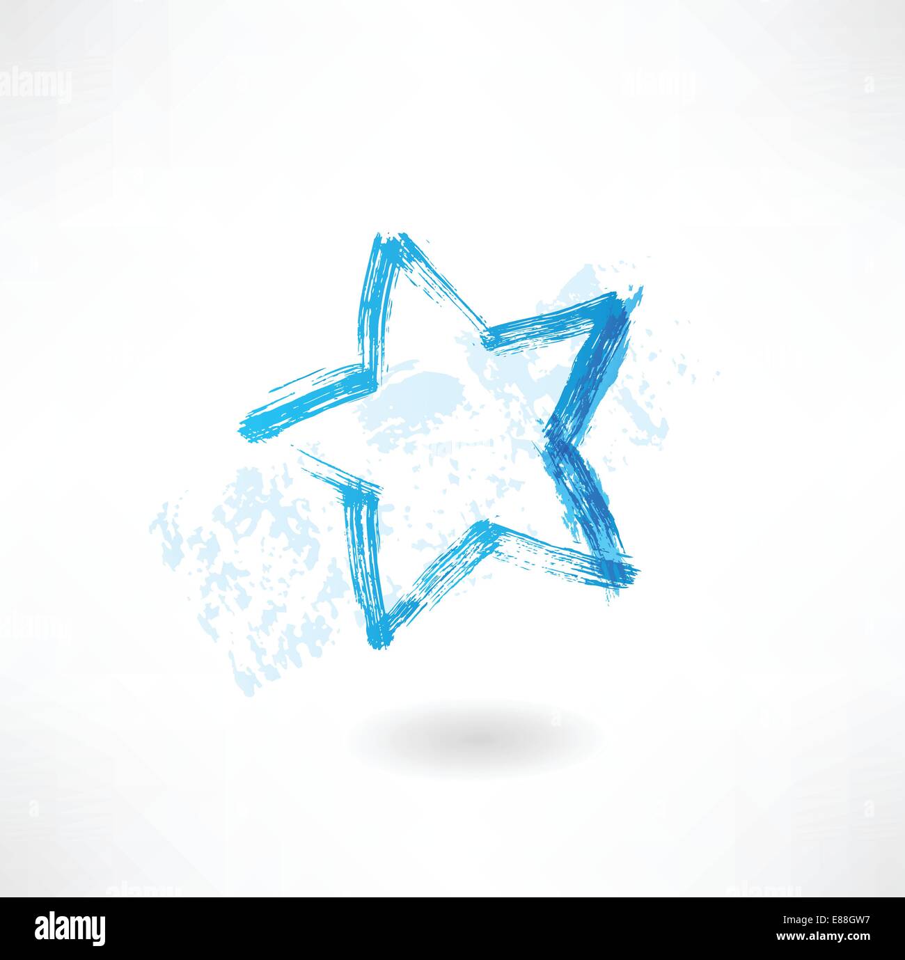 Blue star grunge icon Stock Vector Image & Art - Alamy