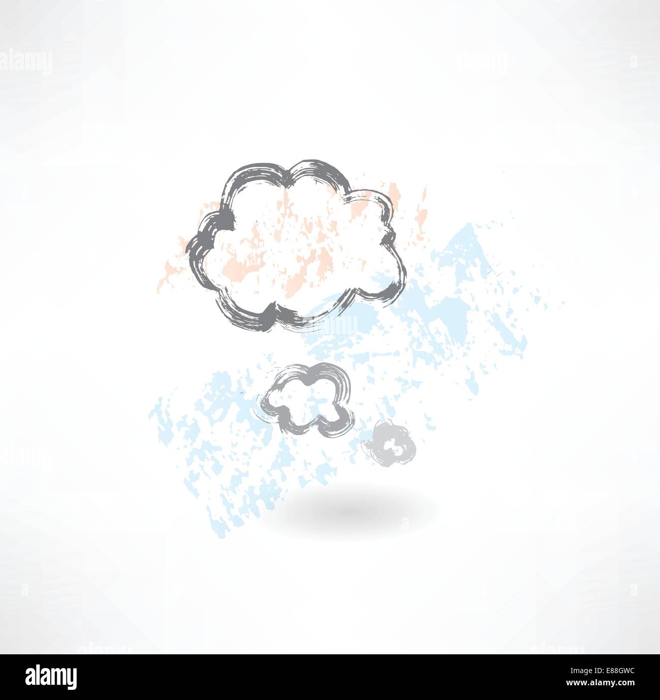 Cloud think grunge icon Stock Vector Image & Art - Alamy