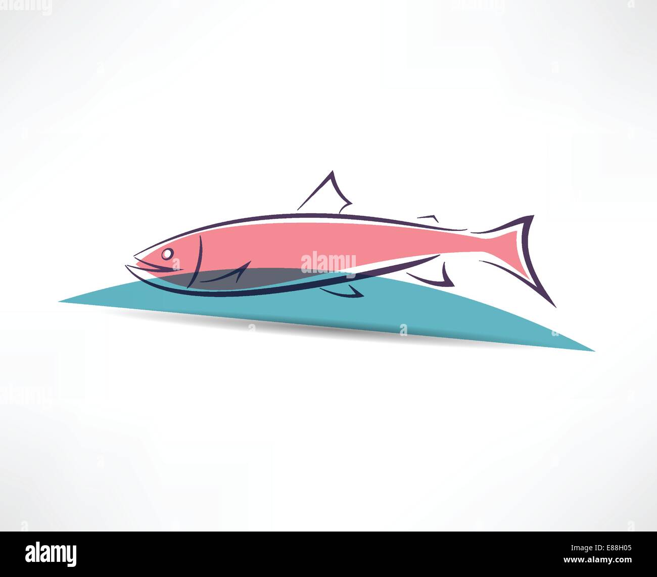 Ink sketch fish hand Stock Vector Images - Alamy