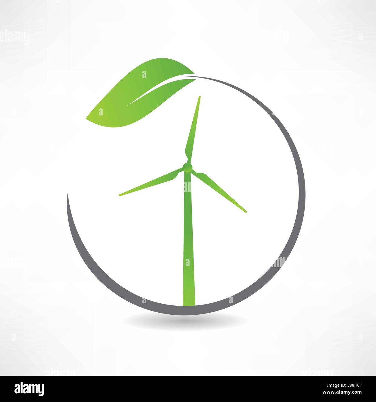 green ecological windmill icon Stock Vector Image & Art - Alamy