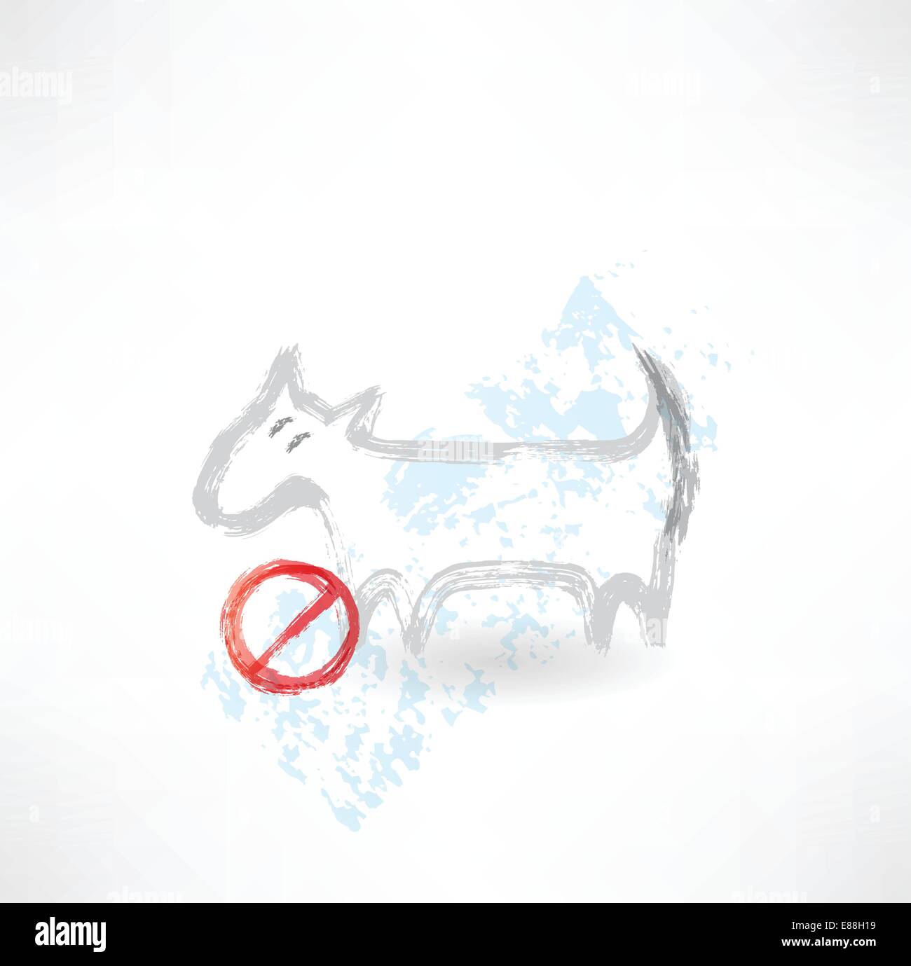 Ban dog grunge icon Stock Vector Image & Art - Alamy