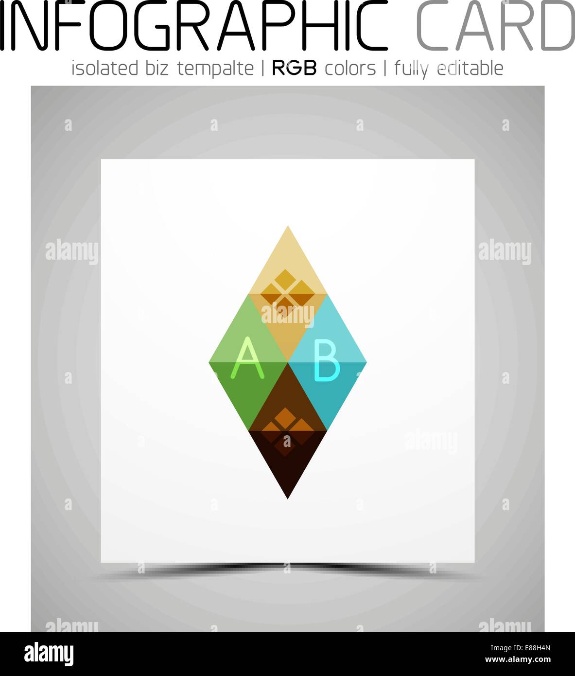 Geometric shape infographic business card Stock Vector Image & Art - Alamy