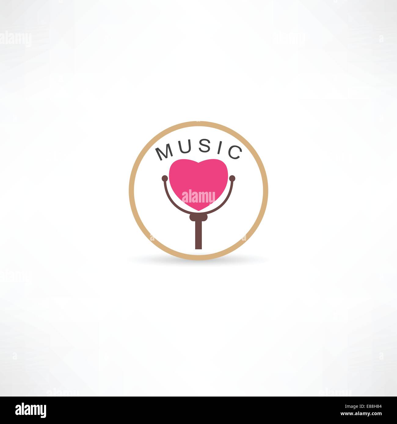 heart mic icon Stock Vector Image & Art - Alamy