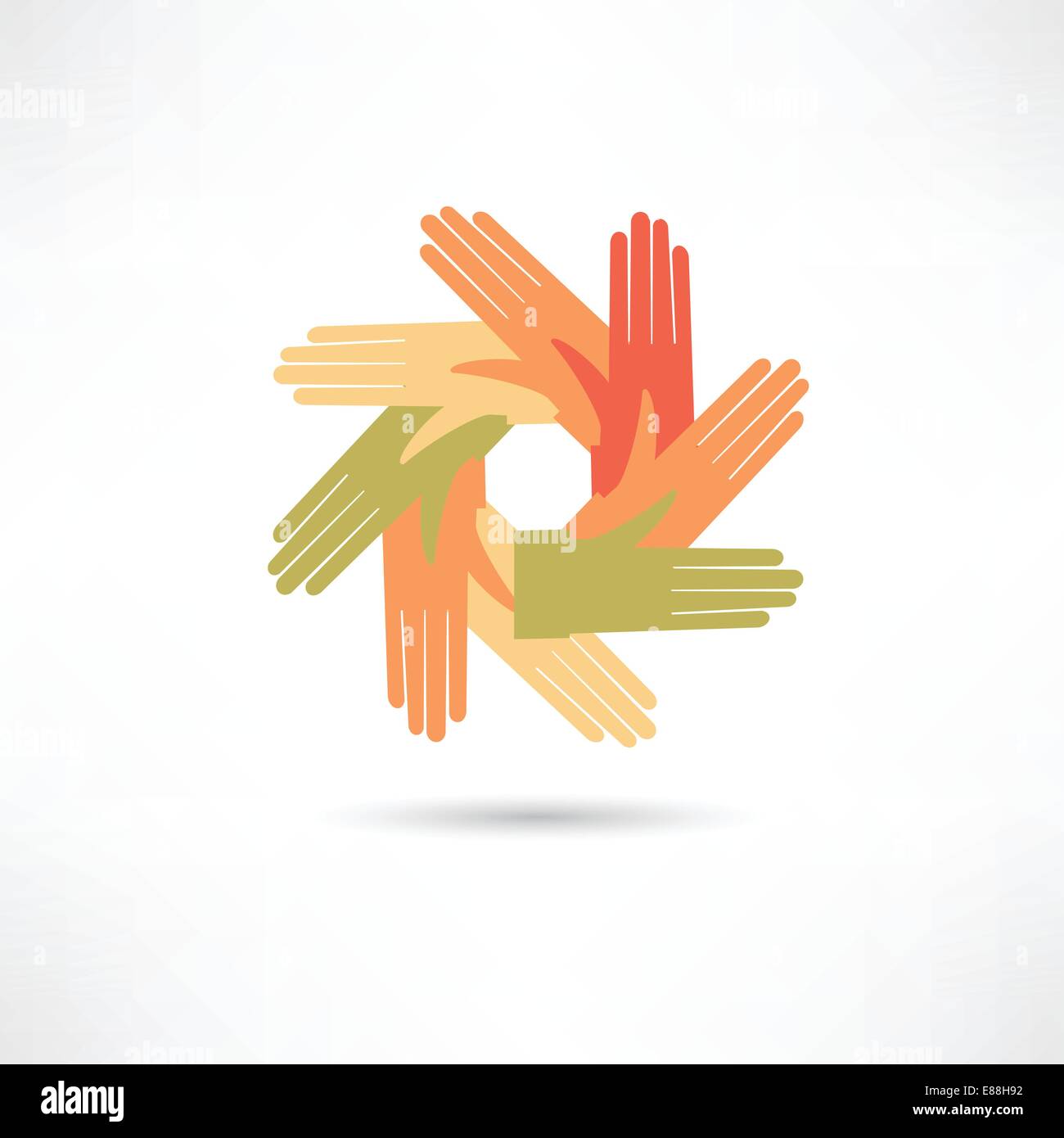 hands in circle Stock Vector Image & Art - Alamy