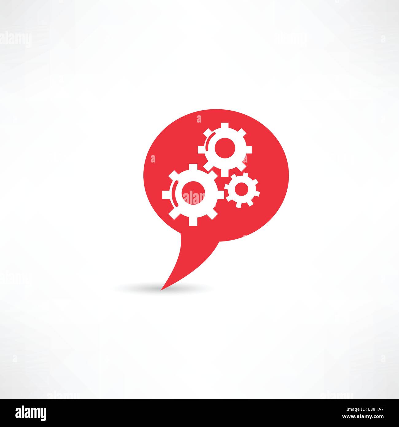 Speech bubble gear machinery Stock Vector Images - Alamy