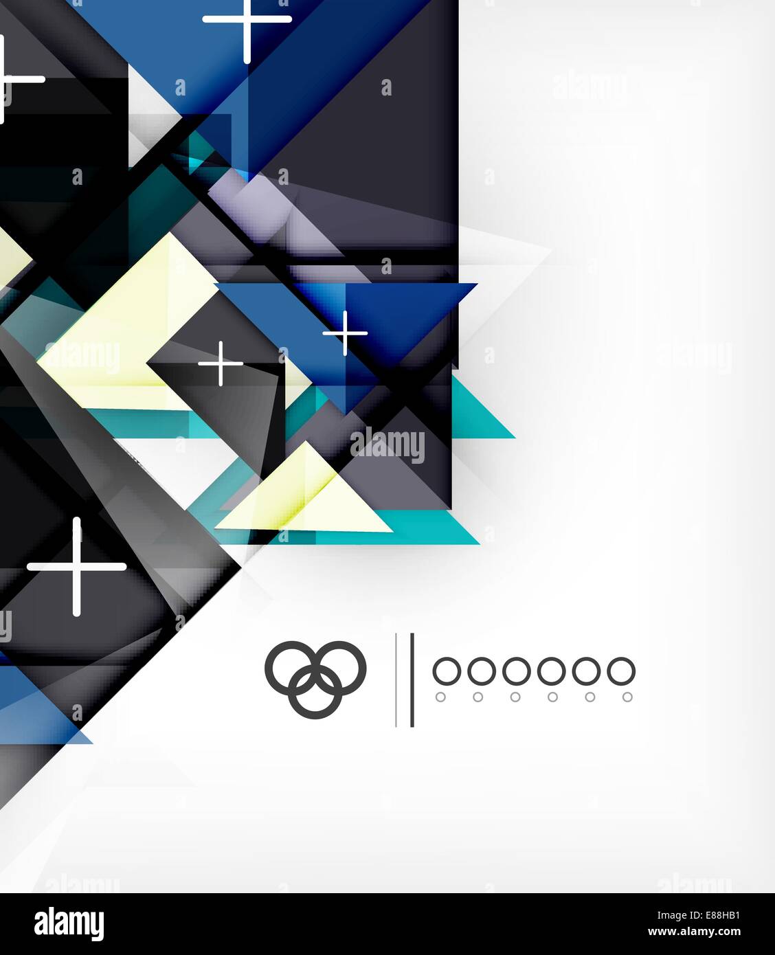 Geometric Triangles Template For Brochure | Booklet Stock Vector Image ...