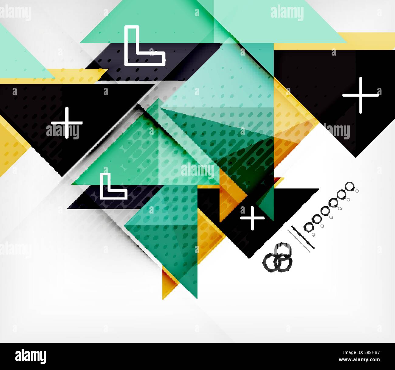 Geometric Triangles Template For Brochure | Booklet Stock Vector Image ...
