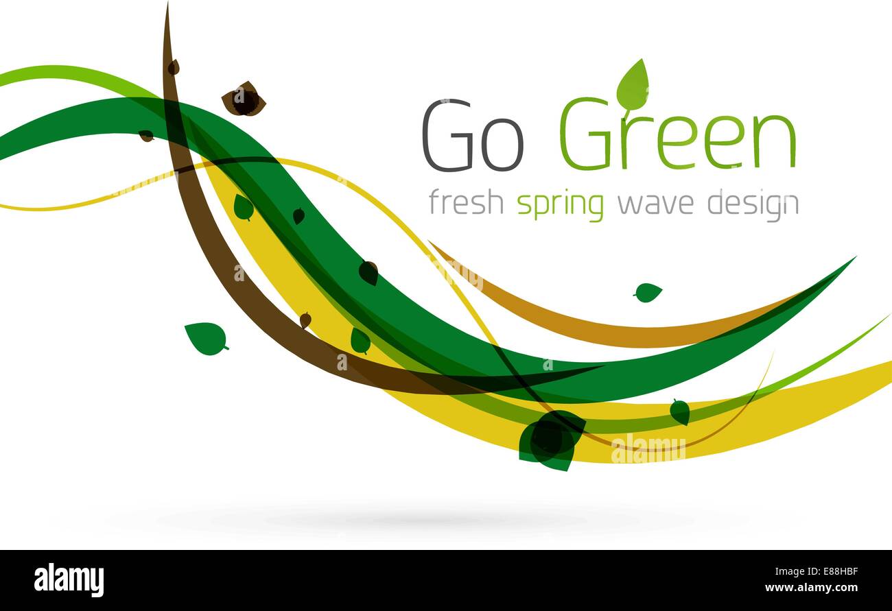 Colorful spring lines conceptual nature design. Wave lines Stock Vector ...