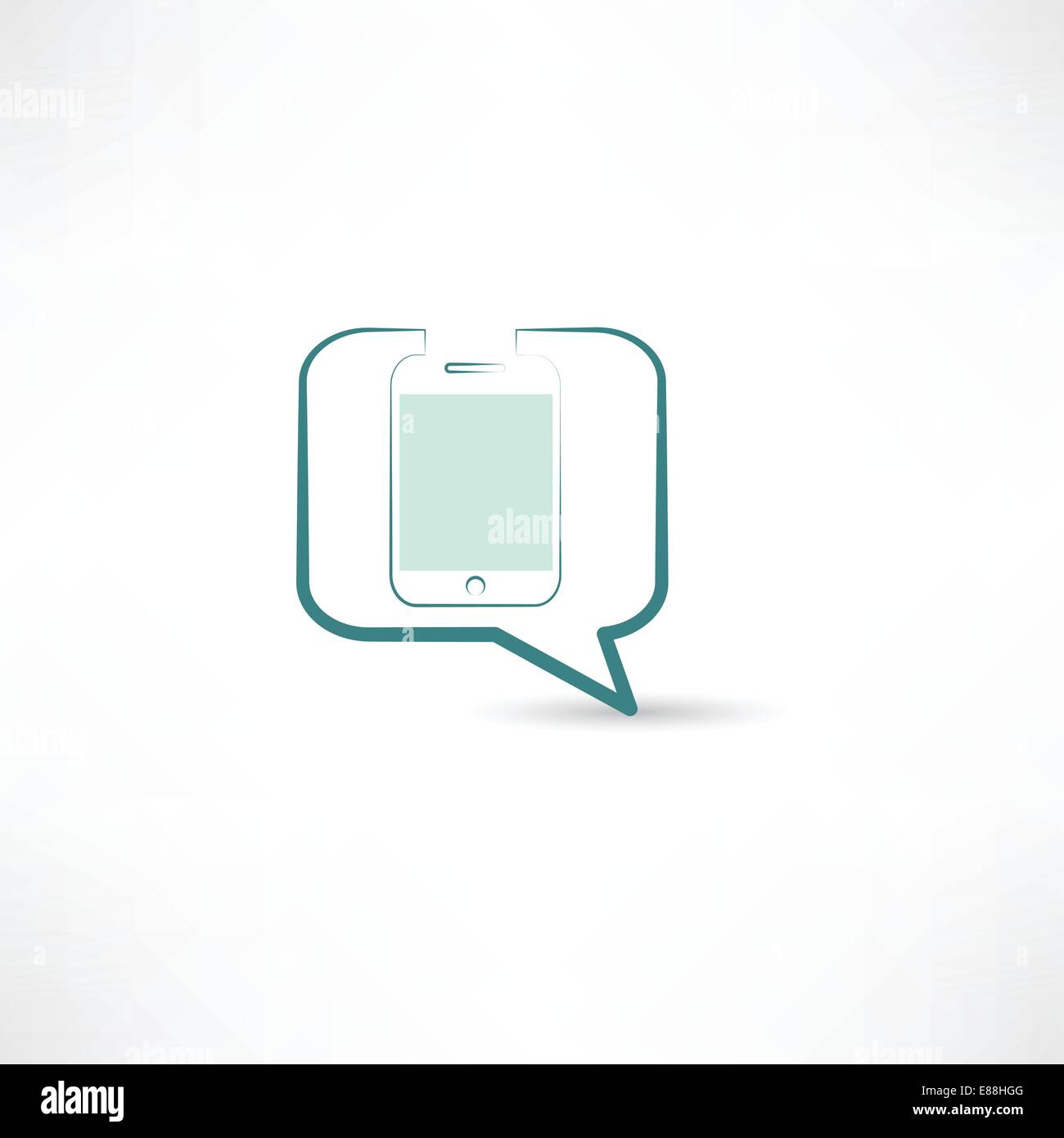 cellphone in bubble speech Stock Vector Image & Art - Alamy