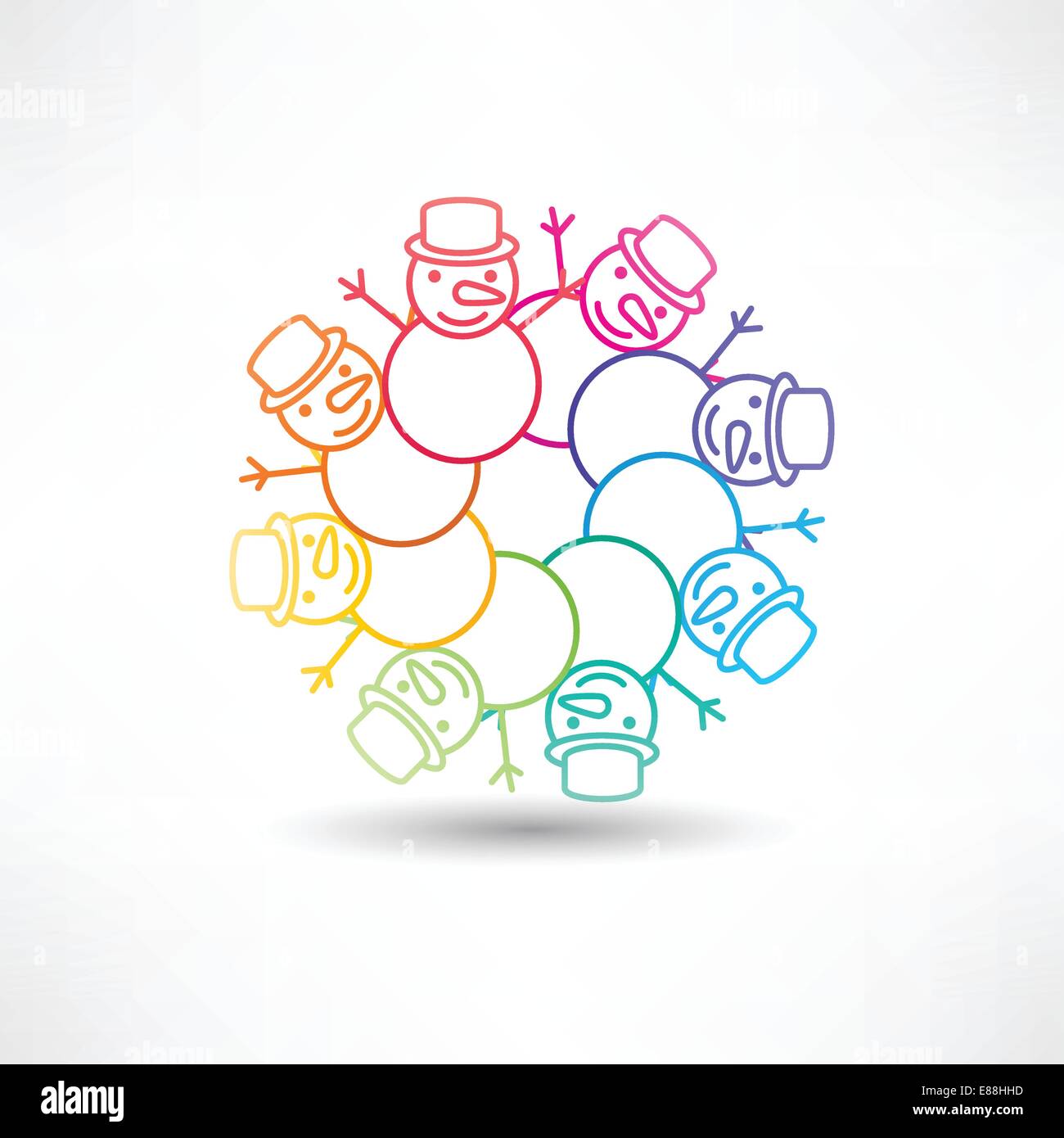 Circle of snowmen Stock Vector Image & Art - Alamy