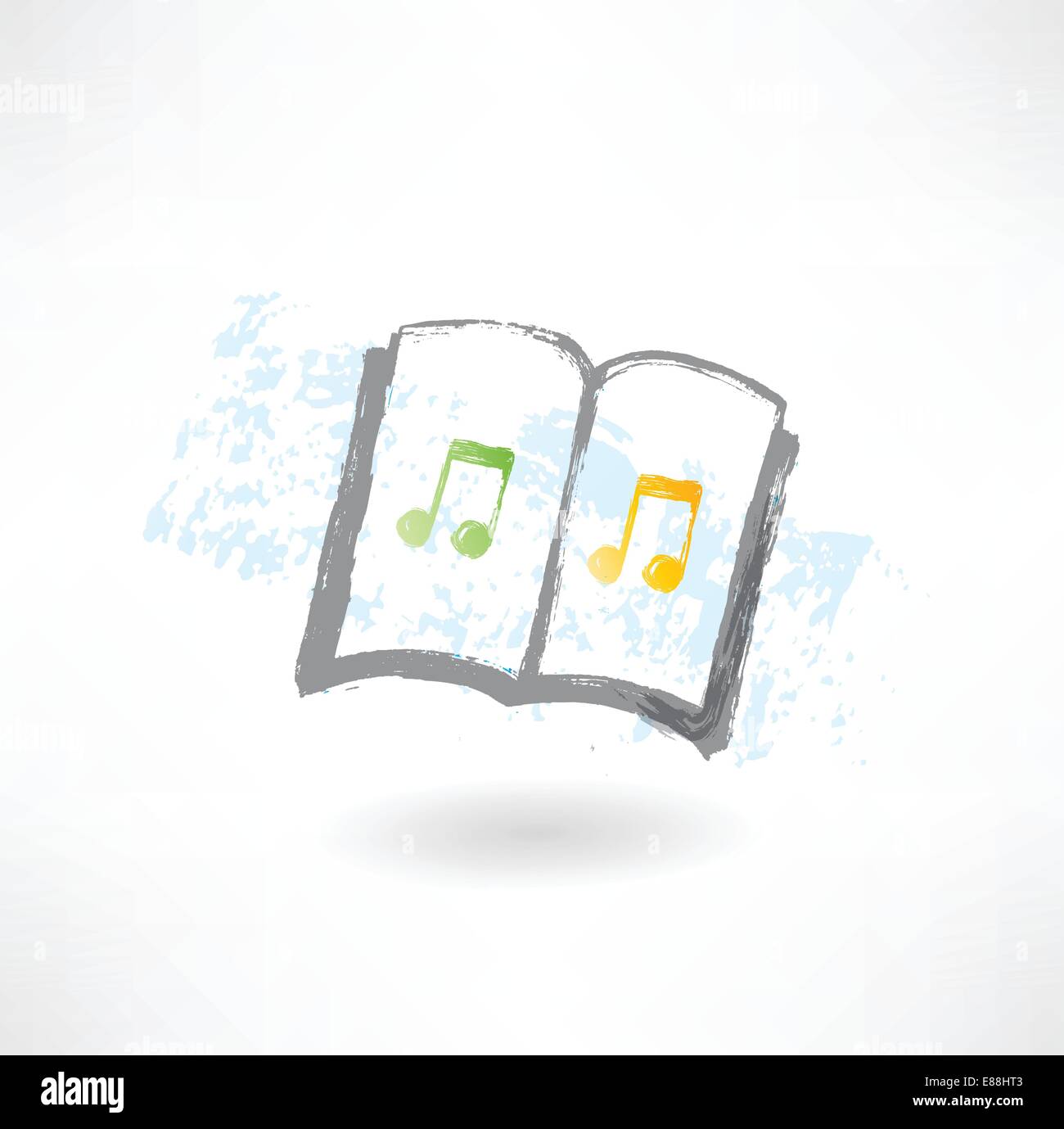 Open music note book Stock Vector Images - Alamy