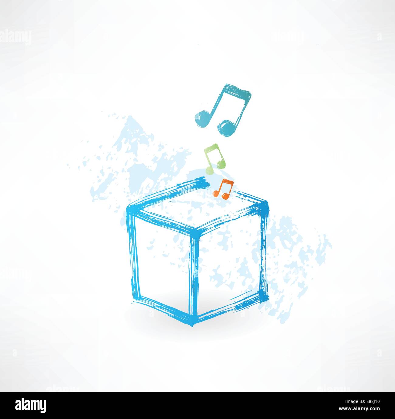 Cube music grunge icon Stock Vector Image & Art - Alamy