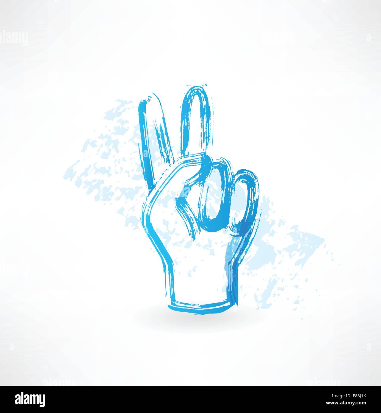 victory fingers grunge icon Stock Vector Image & Art - Alamy