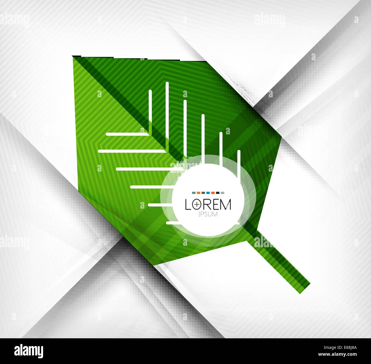 Green stylized geometrical leaves concept design Stock Vector Image ...