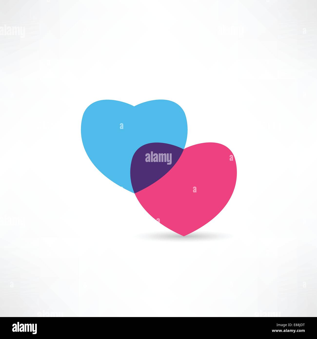 Two hearts icon Stock Vector Image & Art - Alamy