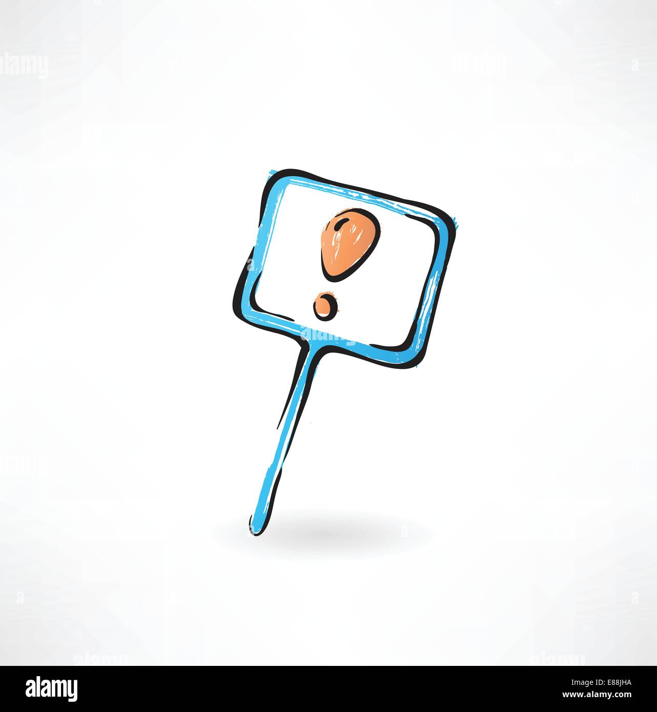 road sign with exclamation mark grunge icon Stock Vector Image & Art ...