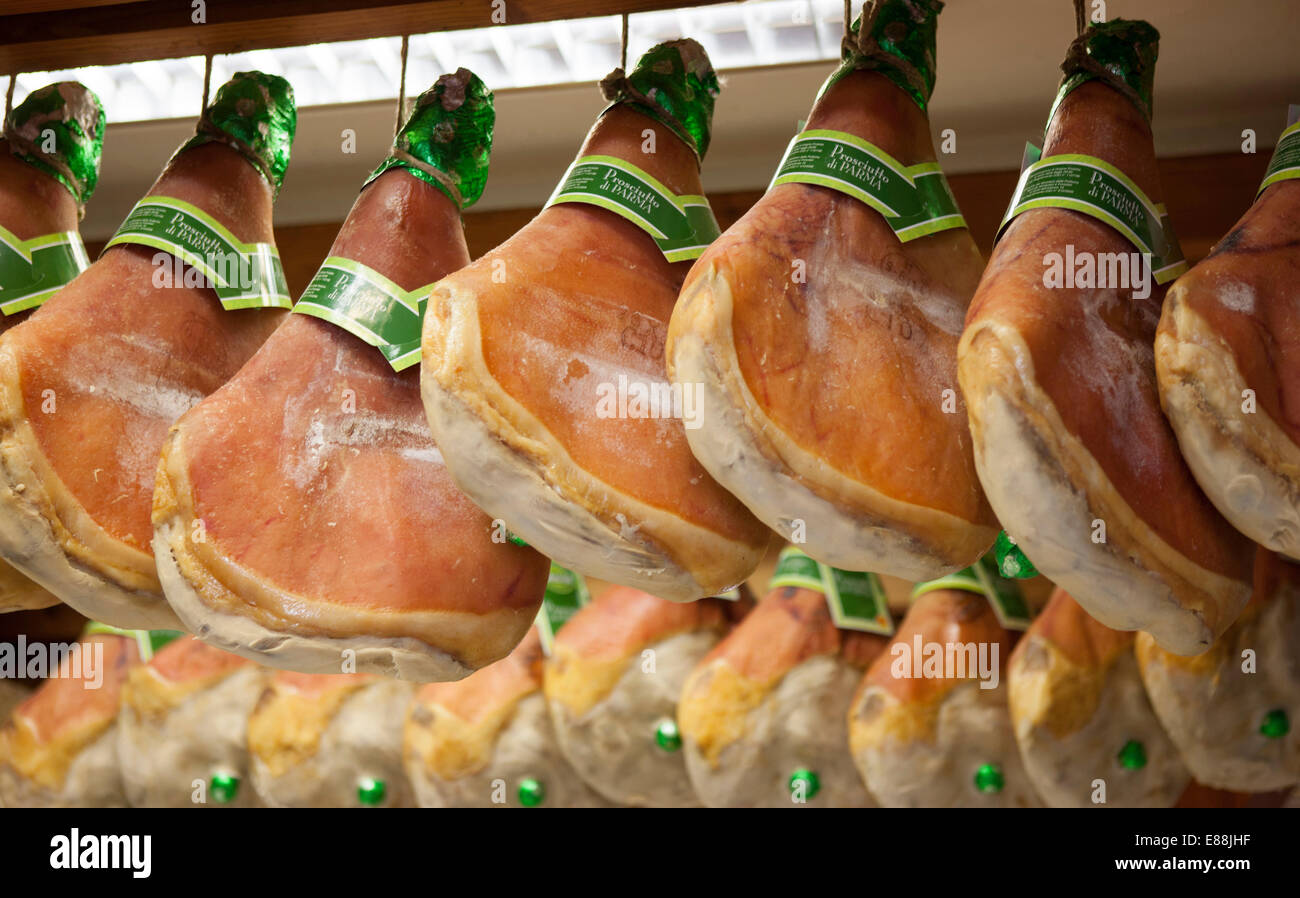 Hanging meat italy hi-res stock photography and images - Alamy