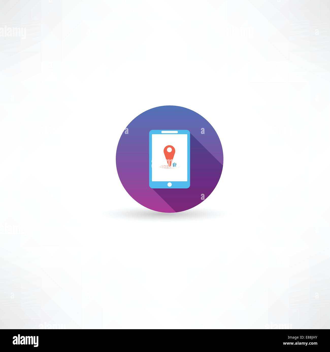 gps mark on a phone icon Stock Vector Image & Art - Alamy