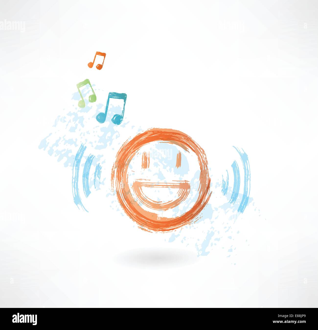 Music smile grunge icon Stock Vector Image & Art - Alamy