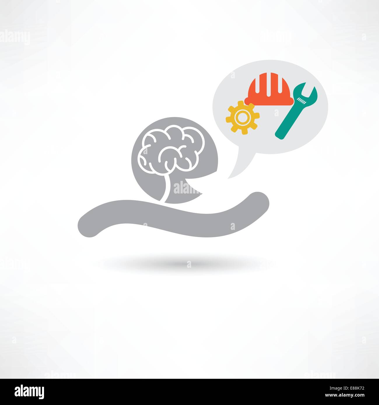 Brain and tools icon Stock Vector Image & Art - Alamy