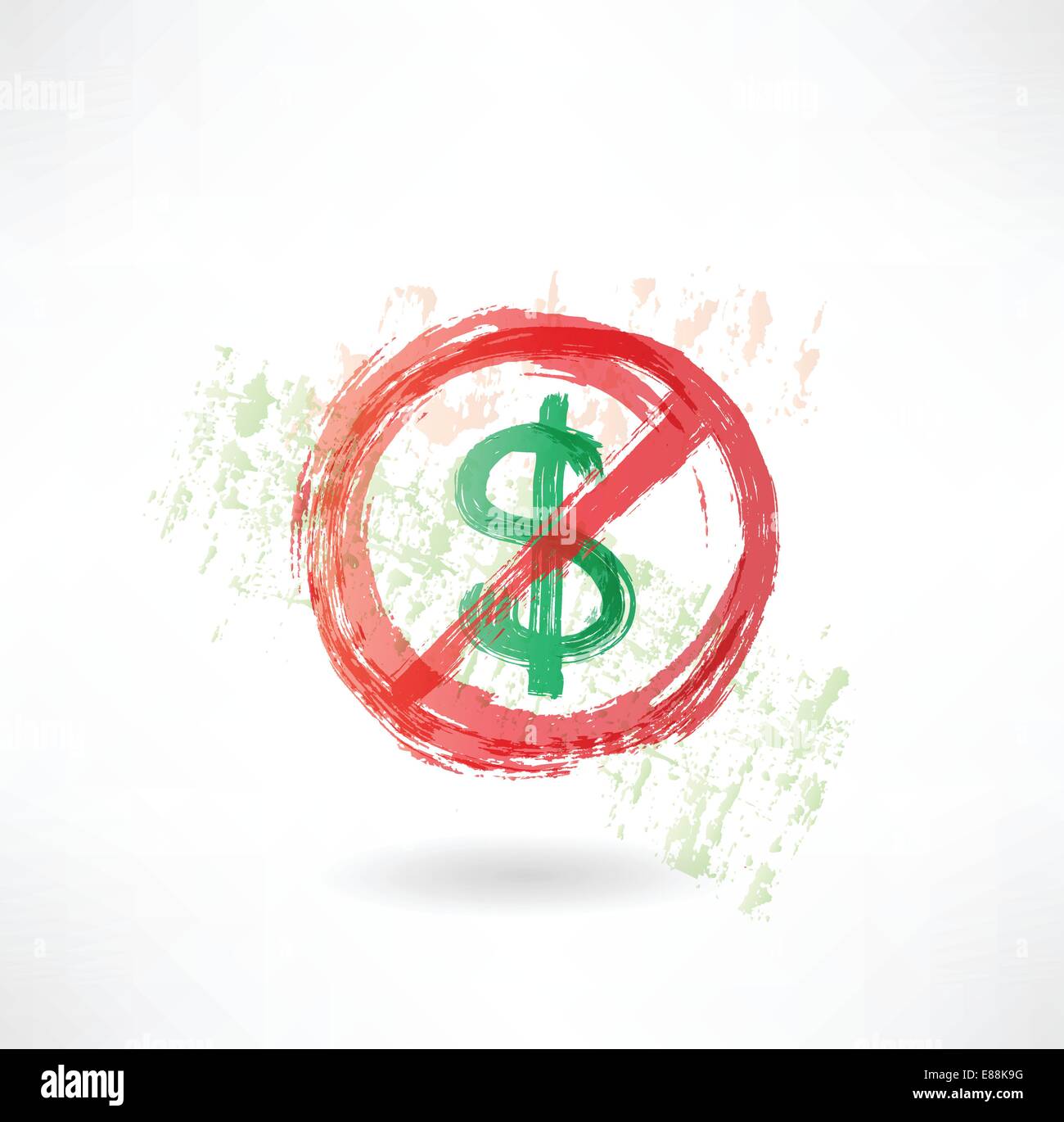 ban dollar grunge icon Stock Vector Image & Art - Alamy