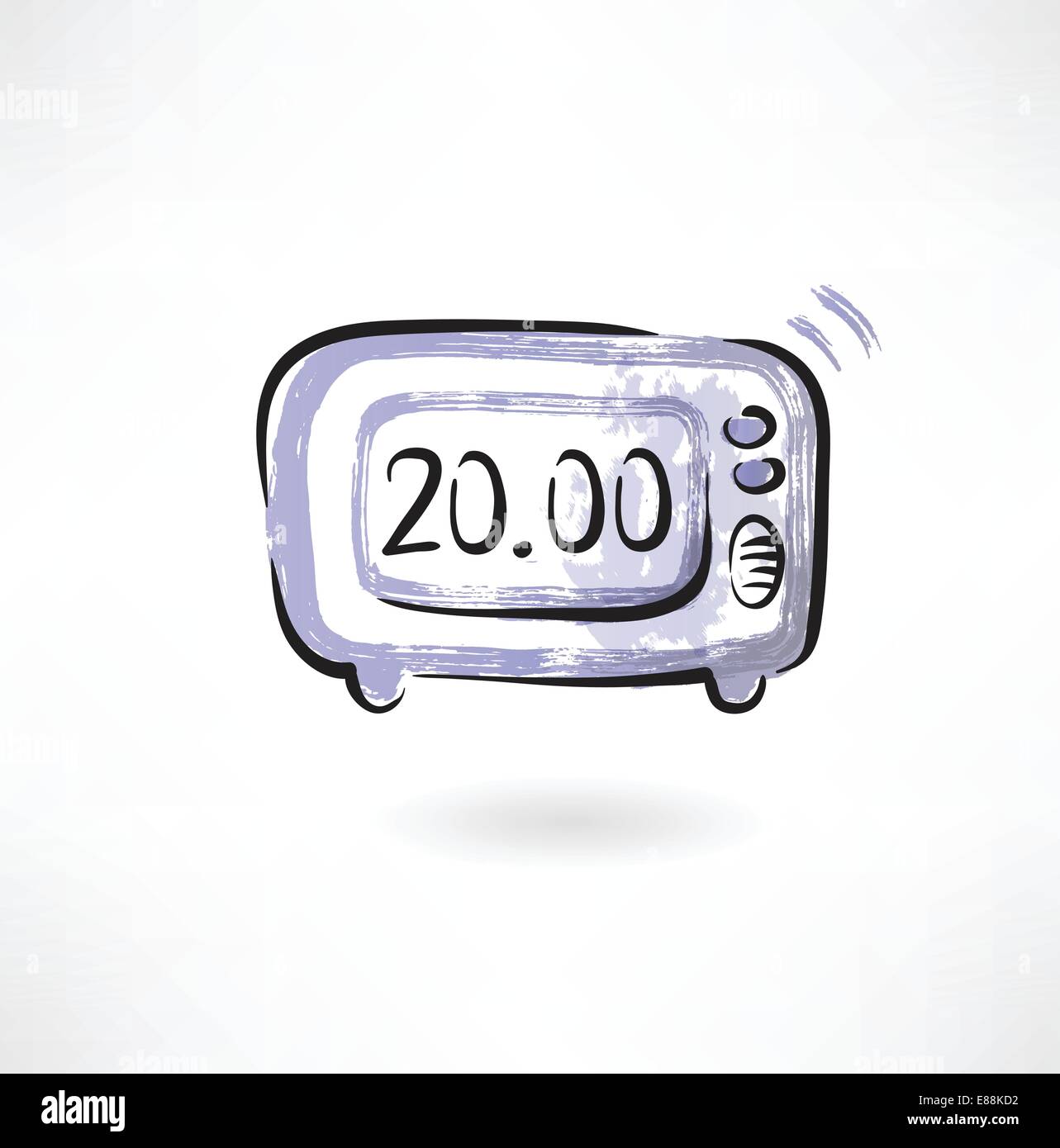 electronic alarm clock grunge icon Stock Vector Image & Art - Alamy