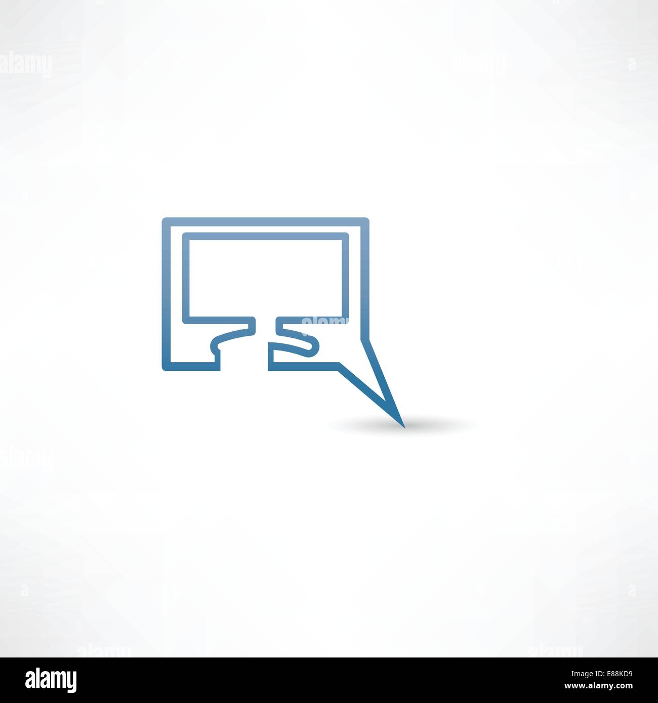 Monitor in the bubble speech Stock Vector Image & Art - Alamy