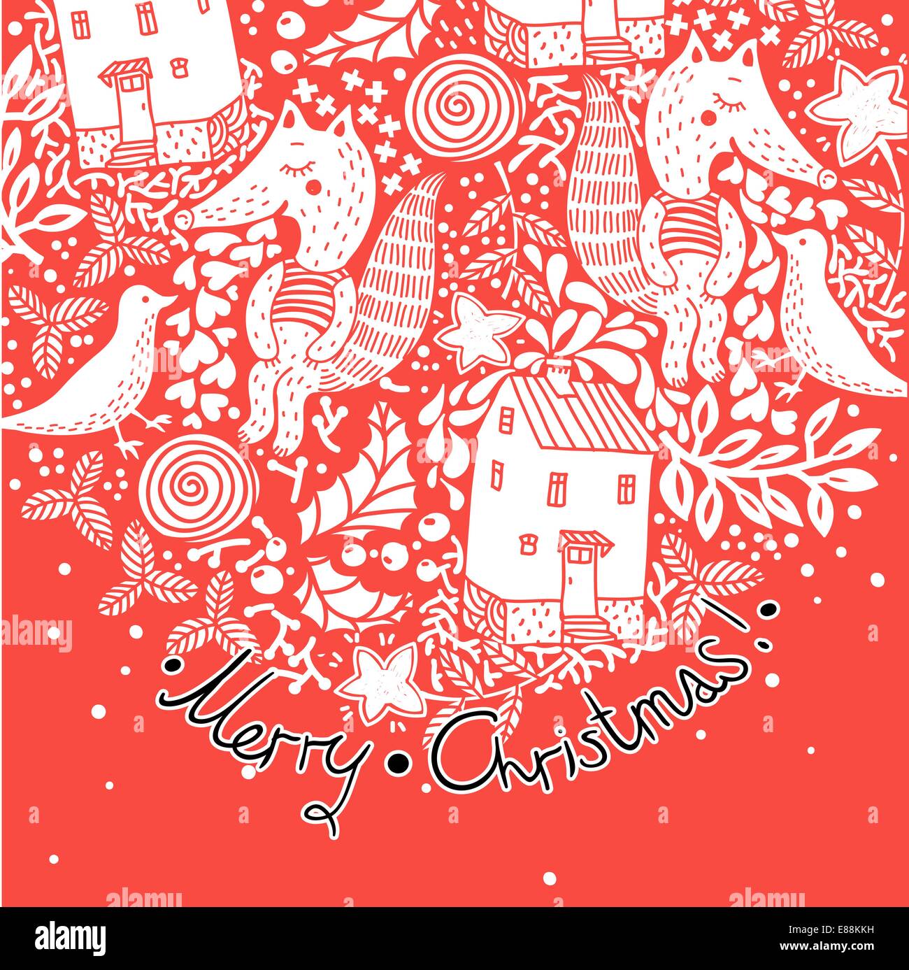 Christmas vector illustration Stock Vector Image & Art - Alamy