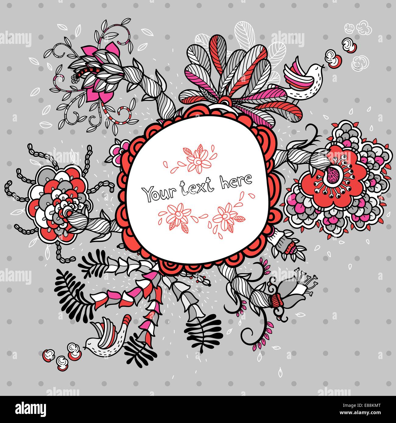 abstract vector floral frame Stock Vector Image & Art - Alamy