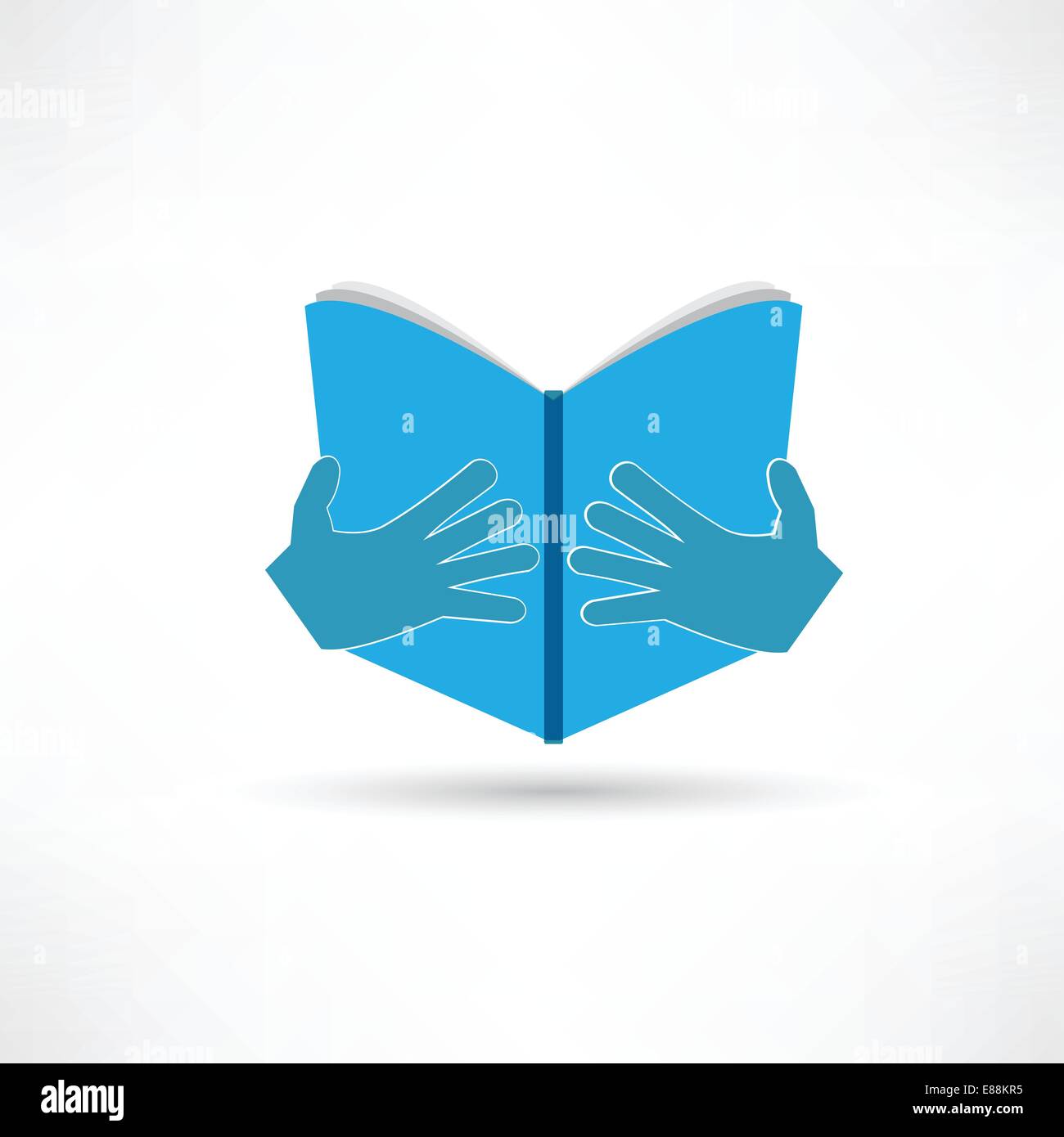 hands and the book icon Stock Vector Image & Art - Alamy